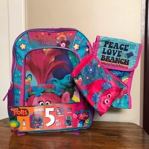 Dreamworks | Accessories | Trolls Princess Poppy 4 Piece Backpack Set ...